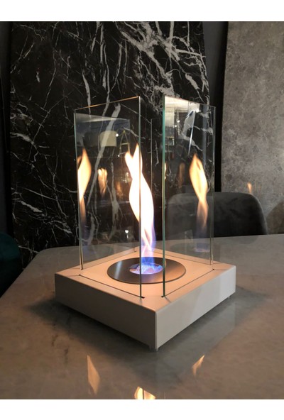 SS Concept Masaüstü Bioethanol Dekoratif Şömine Beyaz