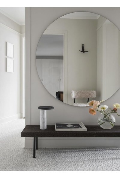 Mirror Land Ayna / Yuvarlak Ayna / Dekoratif Ayna / Banyo Aynası/konsol Aynası/90 cm Çapında