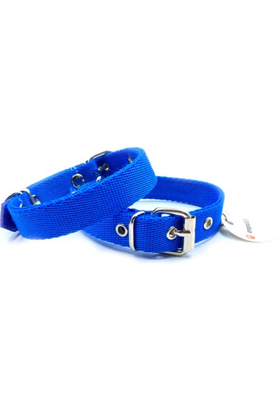 Enpatili Köpek Tasması Yetişkin Küçük Orta Irk ve Büyük Irk Yavru Köpek Boyun Tasması Mavi