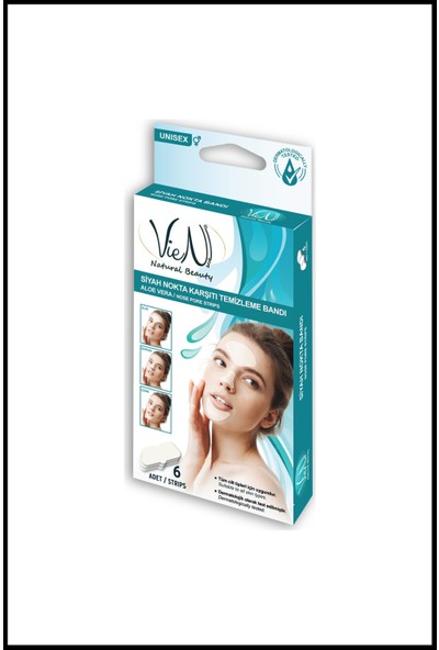 Vien Siyah Nokta Temizleme Bandı | Aloe Vera - 6'lı Vien Siyah Nokta Temizleme Bandı | Aloe Vera - 6'lı