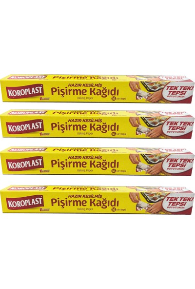 Koroplast Hazır Kesim Pişirme Kağıdı 4 x 16'lı