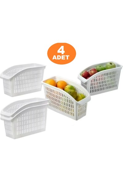Mim Life 4'lü Buzdolabı Içi Düzenleyici Dolap Içi Sebze Meyve Düzenleyici Çok Kullanışlı Organizer