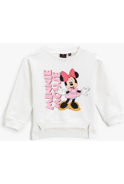 Koton Minnie Mouse Lisanslı Baskılı Sweatshirt Pamuklu