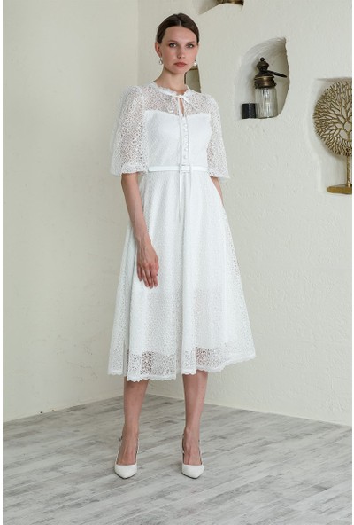 Livanomi Kemerli Kloş Abiye Elbise