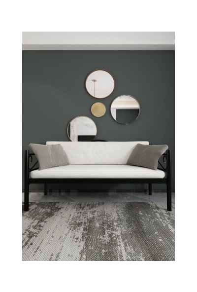 Evger Home Daybed Metal Bahçe Siyah 70 x 170 cm Oturma Bankı