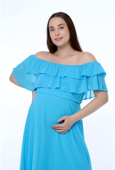 Macfly Carmen Yaka Firfir Elbise