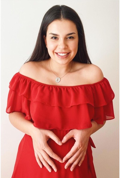 Macfly Carmen Yaka Firfir Elbise