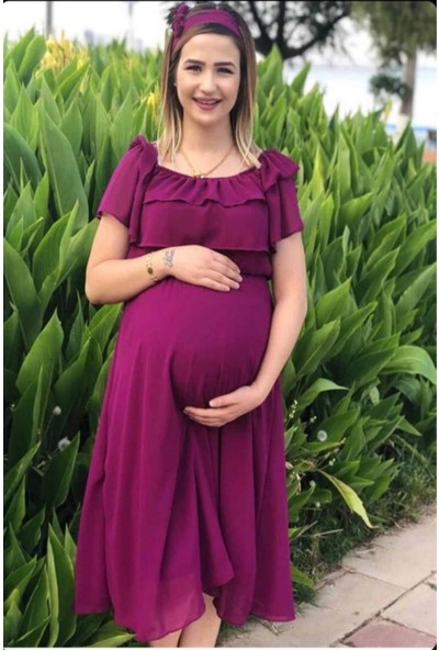 Macfly Carmen Yaka Firfir Elbise