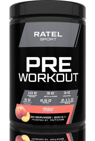 Nutrade Ratel Sport Pre-Workout Şeftali Aromalı 600gr