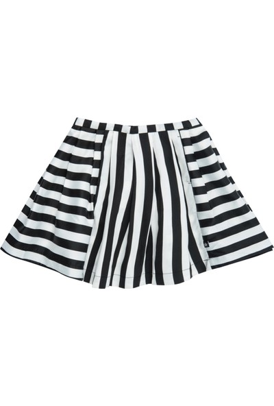 Molo Siyah Beyaz Çizgili Kız Çocuk Etek