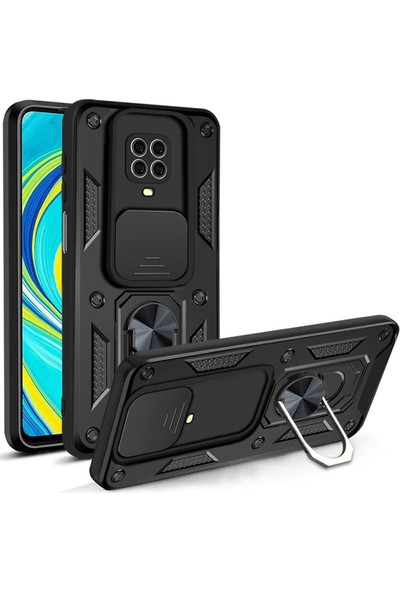 Fibaks Xiaomi Redmi Note 9 Uyumlu Kılıf Kamera Korumalı Sürgülü Yüzüklü Armor Military Tank Zırh Fibaks Xiaomi Redmi Note 9 Uyumlu Kılıf Kamera Korumalı Sürgülü Yüzüklü Armor Military Tank Zırh