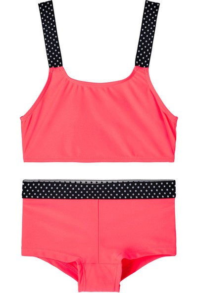 Name It Puantiyeli Askılı Nar Çiçeği Kız Çocuk Bikini Takımı