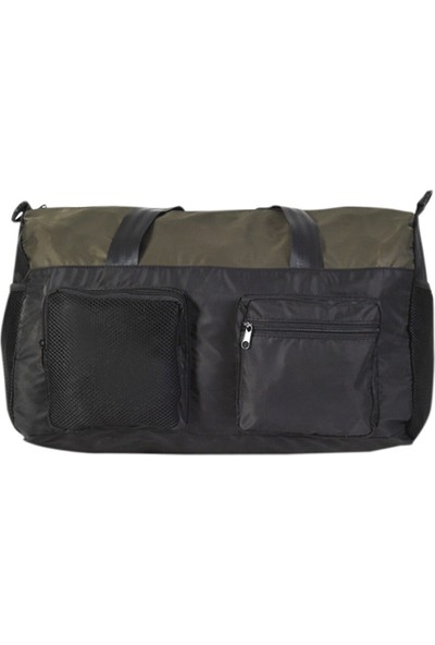 Unisex Siyah/haki Spor Çantası