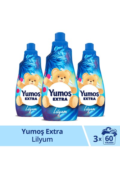 Yumoş Extra Konsantre Çamaşır Yumuşatıcısı Lilyum 1440 ml 60 Yıkama X3 Adet Yumoş Extra Konsantre Çamaşır Yumuşatıcısı Lilyum 1440 ml 60 Yıkama X3 Adet