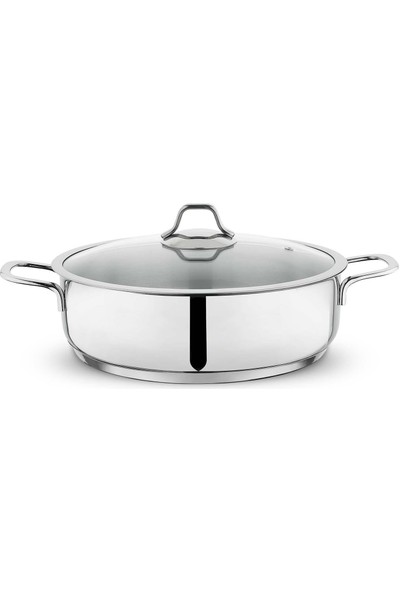 Schafer Held Çelik Basık Tencere 30 cm 2 Parça Inox Schafer Held Çelik Basık Tencere 30 cm 2 Parça Inox