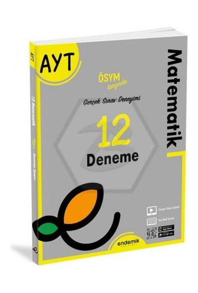 Endemik Yayınları 2022 Ayt Matematik 12 Deneme Sınavı Endemik Yayınları 2022 Ayt Matematik 12 Deneme Sınavı