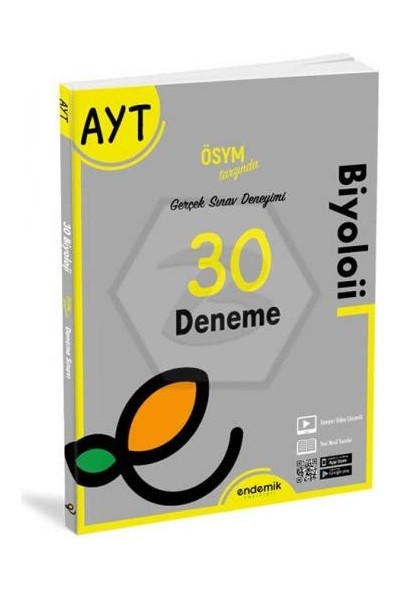 Endemik Yayınları 2022 Ayt Biyoloji 30 Deneme Sınavı Endemik Yayınları 2022 Ayt Biyoloji 30 Deneme Sınavı