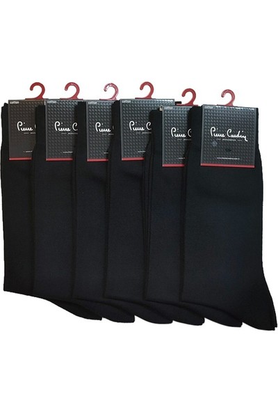 Pierre Cardin 6'lı Erkek Siyah 4 Mevsim Pamuk Çorap Pierre Cardin 6'lı Erkek Siyah 4 Mevsim Pamuk Çorap