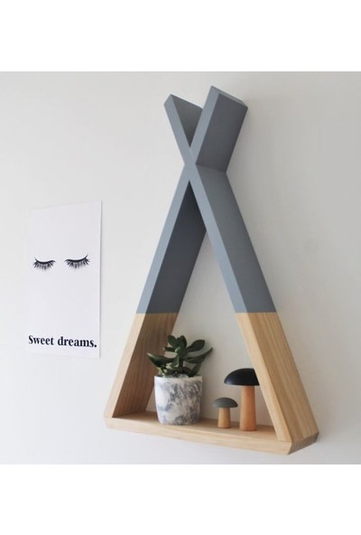 Sitarmodül Doğal Ahşap Dekoratif Çocuk ve Bebek Odası Rafı