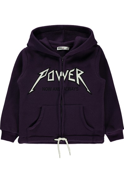 Civil Girls Kız Çocuk Kapüşonlu Hırka 6-9 Yaş Mor