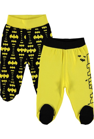 Batman Erkek Çocuk Bebek 2'li Patikli Tek Alt 1-6 Ay Siyah