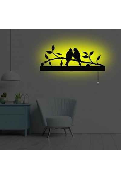 Erva Ledli Dekoratif Metal Aplik Kuşlar Günışığı Erva Ledli Dekoratif Metal Aplik Kuşlar Günışığı