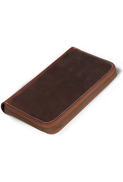 Londo Hakiki Deri Kalem Yuvalı Fermuarlı Defterlik Tarçın Londo Hakiki Deri Kalem Yuvalı Fermuarlı Defterlik Tarçın