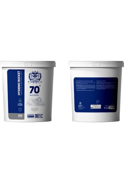 TT Medical Group 375 Adet Alkol Bazlı Temizlik ve Hijyen Bezi Kovası Tek Kullanımlık %70 Alkol Dezenfektan