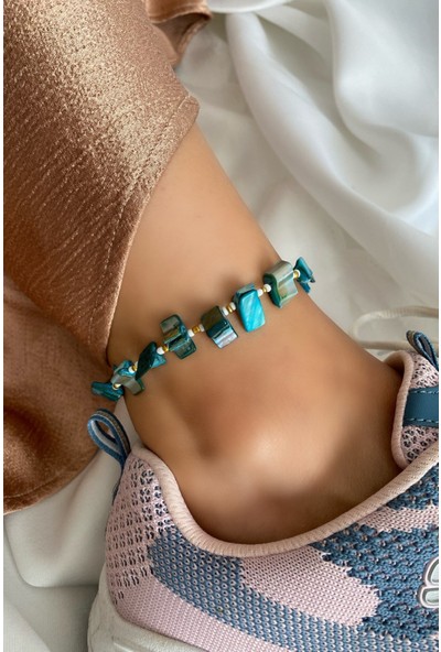 My Joyas Design Yeşil Kırık Sedef Boncuk Halhal My Joyas Design Yeşil Kırık Sedef Boncuk Halhal