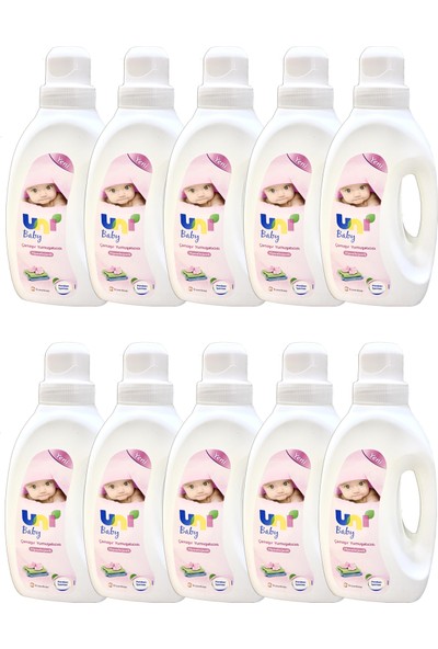 Uni Baby Hipoalerjenik Çamaşır Yumuşatıcısı 1000 ml (Yeni) 10'lu Avantaj Paketi