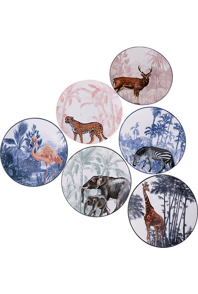 Karaca Jungle 6 Parça Porselen Kahvaltı/Servis Takımı Karaca Jungle 6 Parça Porselen Kahvaltı/Servis Takımı