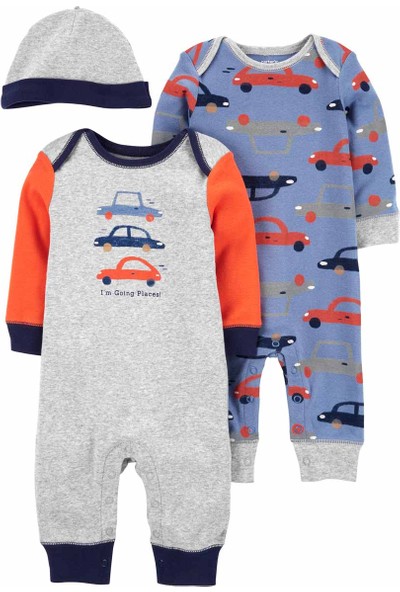 Carter's Carters Layette Erkek Bebek 3'lü Set 1L761410 Carter's Carters Layette Erkek Bebek 3'lü Set 1L761410