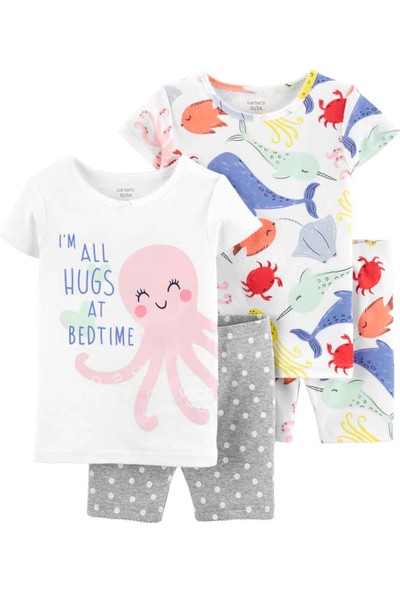 Carter's Carters Kız Bebek 4'lü Pijama 1K552010