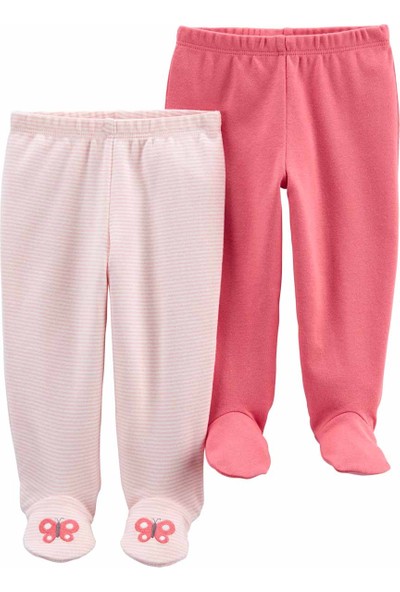 Carter's Carters Layette Kız Bebek 2'li Patikli Pantolon 1L778810 Carter's Carters Layette Kız Bebek 2'li Patikli Pantolon 1L778810