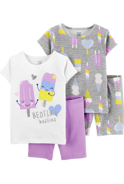 Carter's Carters Küçük Kız Çocuk 4'lü Pijama 2K552110