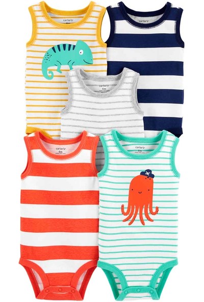 Carter's Carters Layette Erkek Bebek 5'li Body 1K445610 Carter's Carters Layette Erkek Bebek 5'li Body 1K445610
