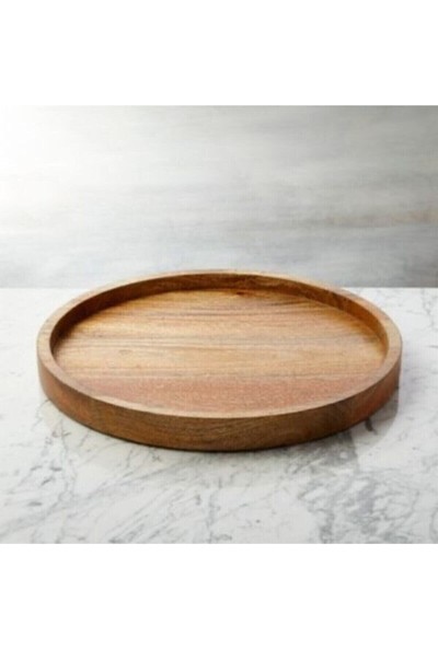 Koza Wood Art Ahşap Büyük Boy Sunum Tabağı 30 cm