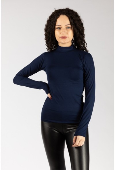 DHN Kadın Balıkçı (Yarım Boğazlı) Uzun Kollu Likralı Penye Body DHN Kadın Balıkçı (Yarım Boğazlı) Uzun Kollu Likralı Penye Body