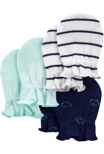 Carter's Carters Layette Erkek Bebek 3'lü Eldiven 1K489910 Carter's Carters Layette Erkek Bebek 3'lü Eldiven 1K489910