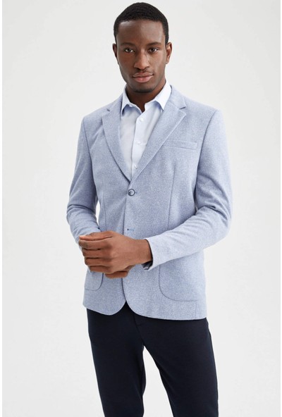 DeFacto Modern Fit Astarlı Blazer Ceket W9303AZ21WN