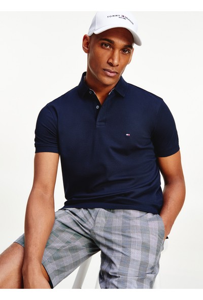 Tommy Hilfiger Polo Yaka Mavi Erkek T-Shirt
