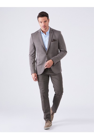 Dufy Antrasit Erkek Ceket - Slım Fıt