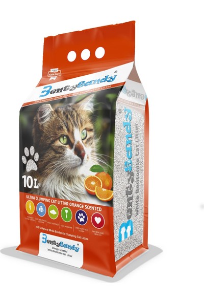 Benty Sandy Kedi Kumu Ince Taneli Benty Sandy Portakal Kokulu 10 Lt