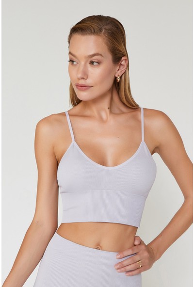 Cansoy Ip Askılı Uzun Lila Seamless Bustiyer Cansoy Ip Askılı Uzun Lila Seamless Bustiyer