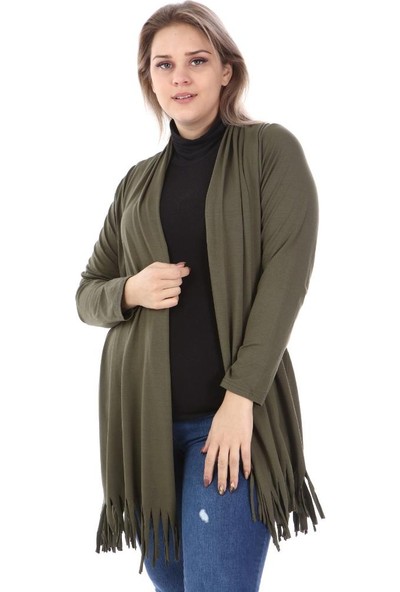 ViolettaXL Kadın Büyük Beden Asimetrik Kesim Püsküllü Salaş Likralı Viskon Hırka ViolettaXL Kadın Büyük Beden Asimetrik Kesim Püsküllü Salaş Likralı Viskon Hırka