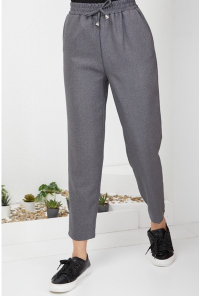 İmaj Butik Bilek Boy Pamuklu Kumaş Pantolon/füme İmaj Butik Bilek Boy Pamuklu Kumaş Pantolon/füme