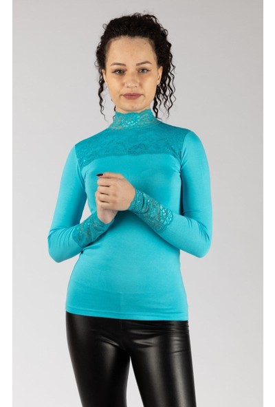 DHN Kadın Dantel Detaylı Likralı Penye Body DHN Kadın Dantel Detaylı Likralı Penye Body