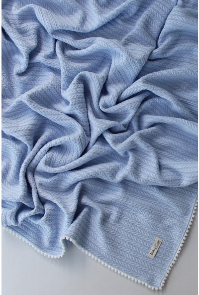 Baby Cais Örgü Desen Bebek Pikesi Organik Pamuk Bebek Battaniyesi