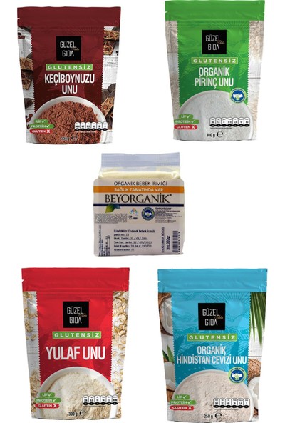 Beyorganik Organik Bebek Irmiği 350 gr - Güzel Gıda Glutensiz Un Seti Beyorganik Organik Bebek Irmiği 350 gr - Güzel Gıda Glutensiz Un Seti
