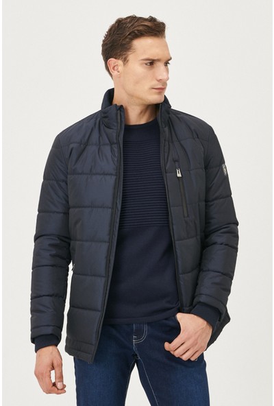 Altınyıldız Classics Standart Fit Dik Yaka Desenli Kaban